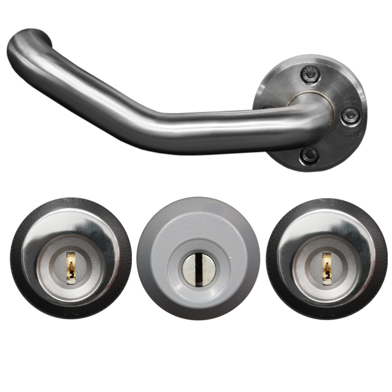 Anti Ligature Shop Cylinder Guard and External Cranked Heavy Duty Lever ...